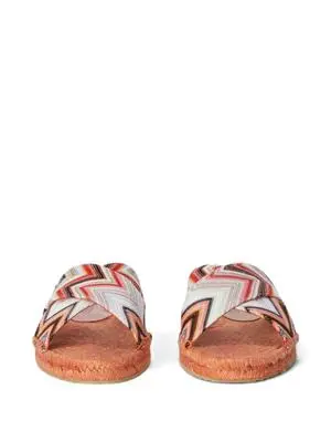 Missoni Zigzag Flat Sandals - Red