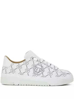 Philipp Plein Monogram Leather Sneakers