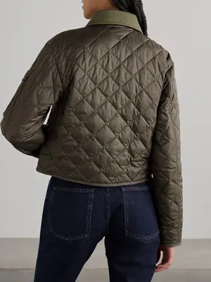 Moncler Chitre Cropped Padded Quilted Shell Jacket - Green