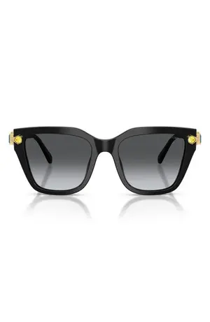 SWAROVSKI 53mm Embellished Sunglasses - Black/polar Grey Gradient