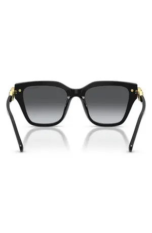SWAROVSKI 53mm Embellished Sunglasses - Black/polar Grey Gradient