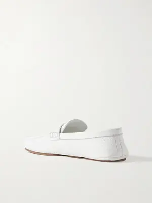 Khaite Billy Textured-leather Loafers - White