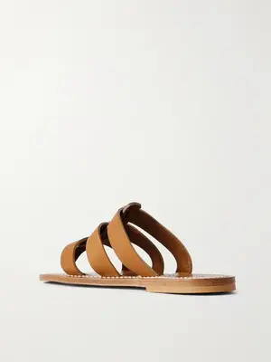 K.JACQUES Dolon Leather Slides - Brown