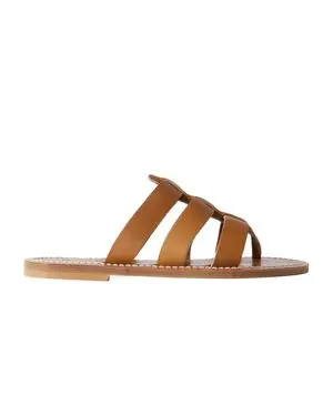 K.JACQUES K Jacques St Tropez Dolon Leather Slides Tan