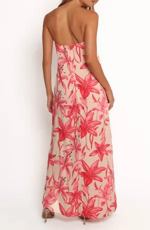 PETAL & PUP Lani Floral Strapless Maxi Dress
