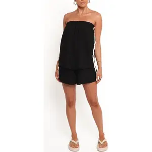 PETAL & PUP Kristia Strapless Romper - Black