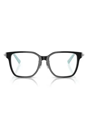 Tiffany & Co. 53mm Square Optical Glasses Black/blue/demo Lens