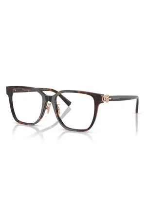 Tiffany & Co. 53mm Square Optical Glasses - Havana /demo Lens