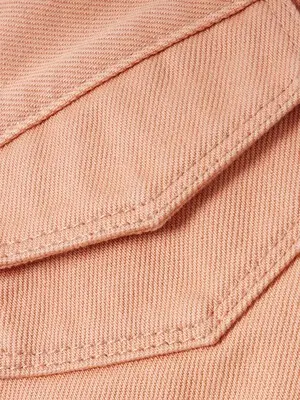 Chloé Embellished Mid-rise Denim Shorts - Orange