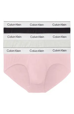 Calvin Klein Icon 3-pack Stretch Cotton Boxer Briefs - Black/ Snow