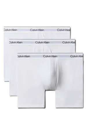 Calvin Klein Icon 3-pack Stretch Cotton Boxer Briefs White/white