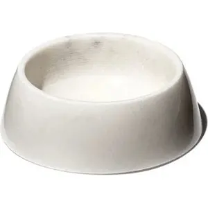 PUEBCO Marble Pet Bowl - White