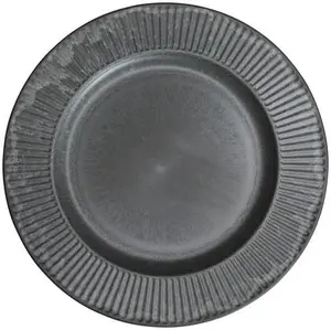 PUEBCO Decoration Tray Grey Circle Pleat