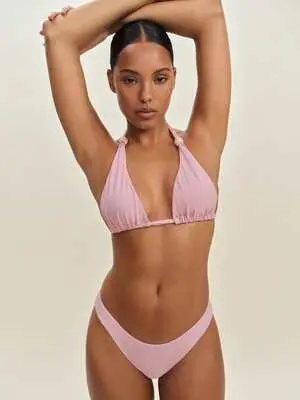 REFORMATION Amore Bikini Bottom - Pink