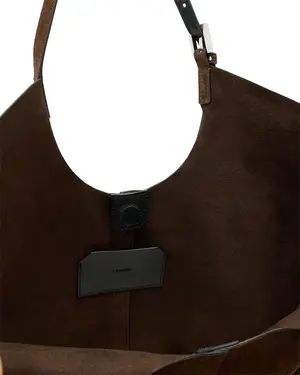 ALLSAINTS Ara Suede East West Tote - Fango Brown
