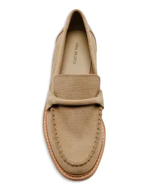 Free People Bedford Loafer Flats - Oiled Silt