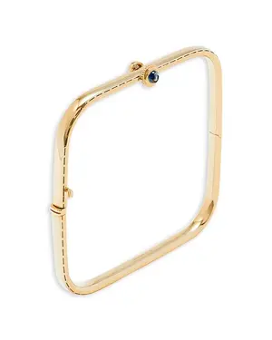 Yvonne Léon 9k Blue Sapphire & Gray Diamond Bangle - Yellow Gold