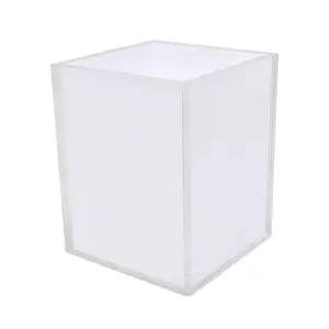 TIZO Lucite Waste Basket - White