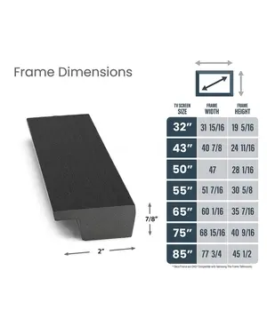 DECO TV FRAMES 55" Slim Frame For Samsung The Frame Tv 2021-2025 - Espresso