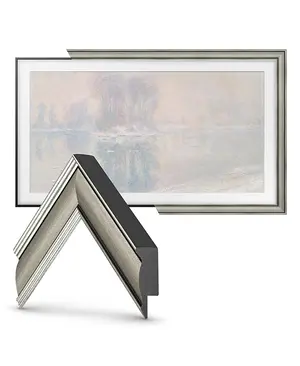 DECO TV FRAMES 32" Slim Frame For Samsung The Frame Tv 2021-2025 Industrial Nickle