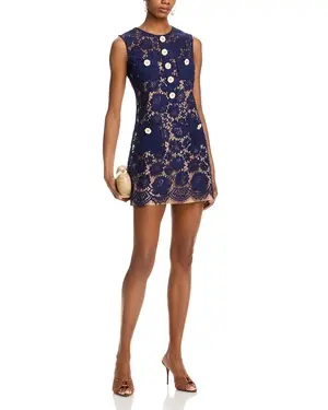 SELF-PORTRAIT Fine Lace Mini Dress Exclusive