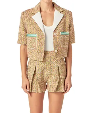 English Factory Cropped Outerwear For Women