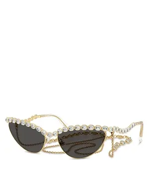 SWAROVSKI Cat Eye Sunglasses, 59mm - Gold