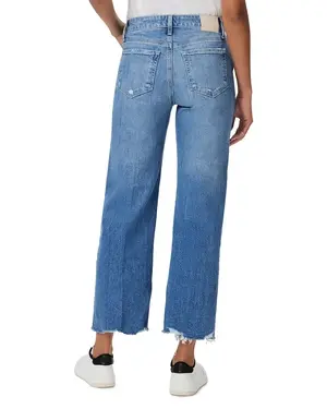 Paige Leenah Cropped Frayed Hem Jeans