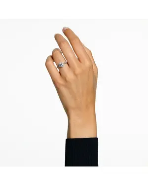 SWAROVSKI Una Crystal Halo Ring - Silver