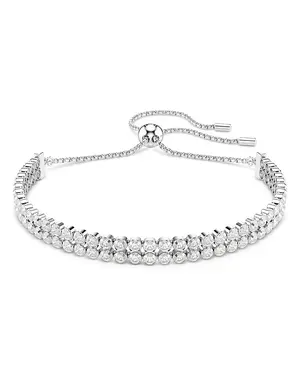 SWAROVSKI Matrix Crystal Slider Bracelet - Silver