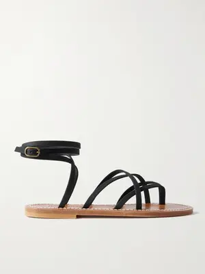 K.JACQUES Zenobie Leather Sandals - Black