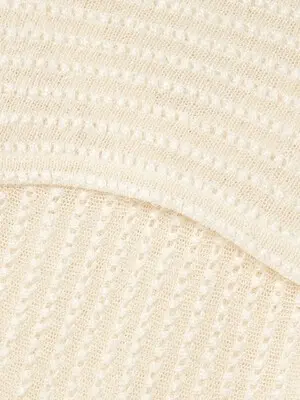 Khaite Thora Pointelle-knit Midi Dress - Neutrals
