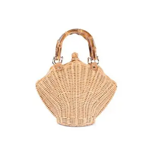 JELAVU Shelly Rattan Crossbody Bag