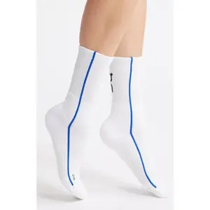 On Court Crew Socks - White/ Indigo