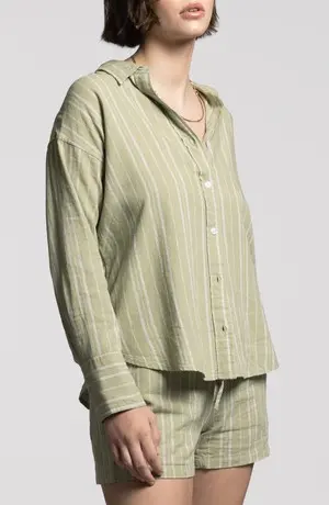 WEEKEND LOS ANGELES Maxime Linen Blend Shirt - Tea