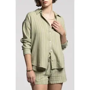 WEEKEND LOS ANGELES Maxime Linen Blend Shirt - Tea