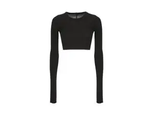 Rick Owens Long Sleeve Crop Tee Shirt