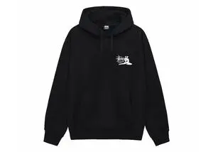 StÜssy Relaxed Fit Hoodie - Black