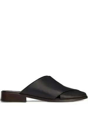 LEMAIRE Cross Leather Slides