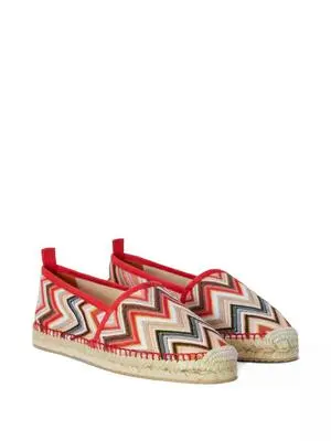Missoni Zigzag-pattern Espadrilles - Red