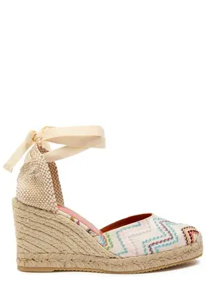 Lace Up Wedge Espadrilles