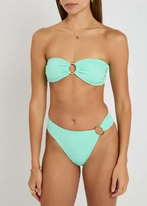 AWAY THAT DAY Lido Unidici Metallic Lurex Bikini Top