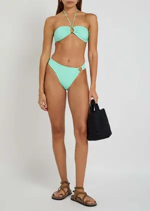 AWAY THAT DAY Lido Unidici Metallic Lurex Bikini Top