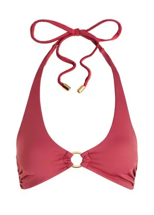 AWAY THAT DAY Sorrento Halterneck Bikini Top - Rose