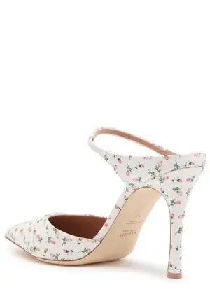 MALONE SOULIERS Uma 90 Floral-print Canvas Mules