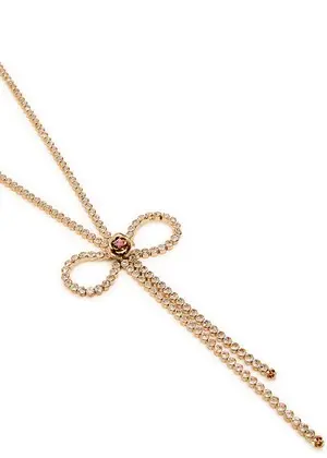 Rosantica Crystal-embellished Bow Necklace