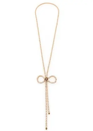 Rosantica Crystal-embellished Bow Necklace