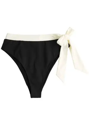 AWAY THAT DAY Lido Undici High Waist Bikini Bottom - Black