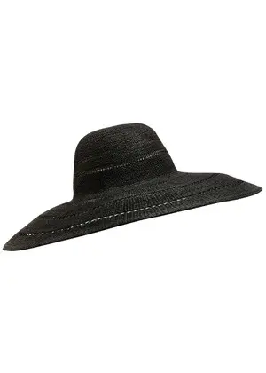 Lack Of Color Riveria Straw Sun Hat - Black