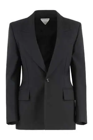 Bottega Veneta Bottega Veneta Stretch Wool Blazer - Black